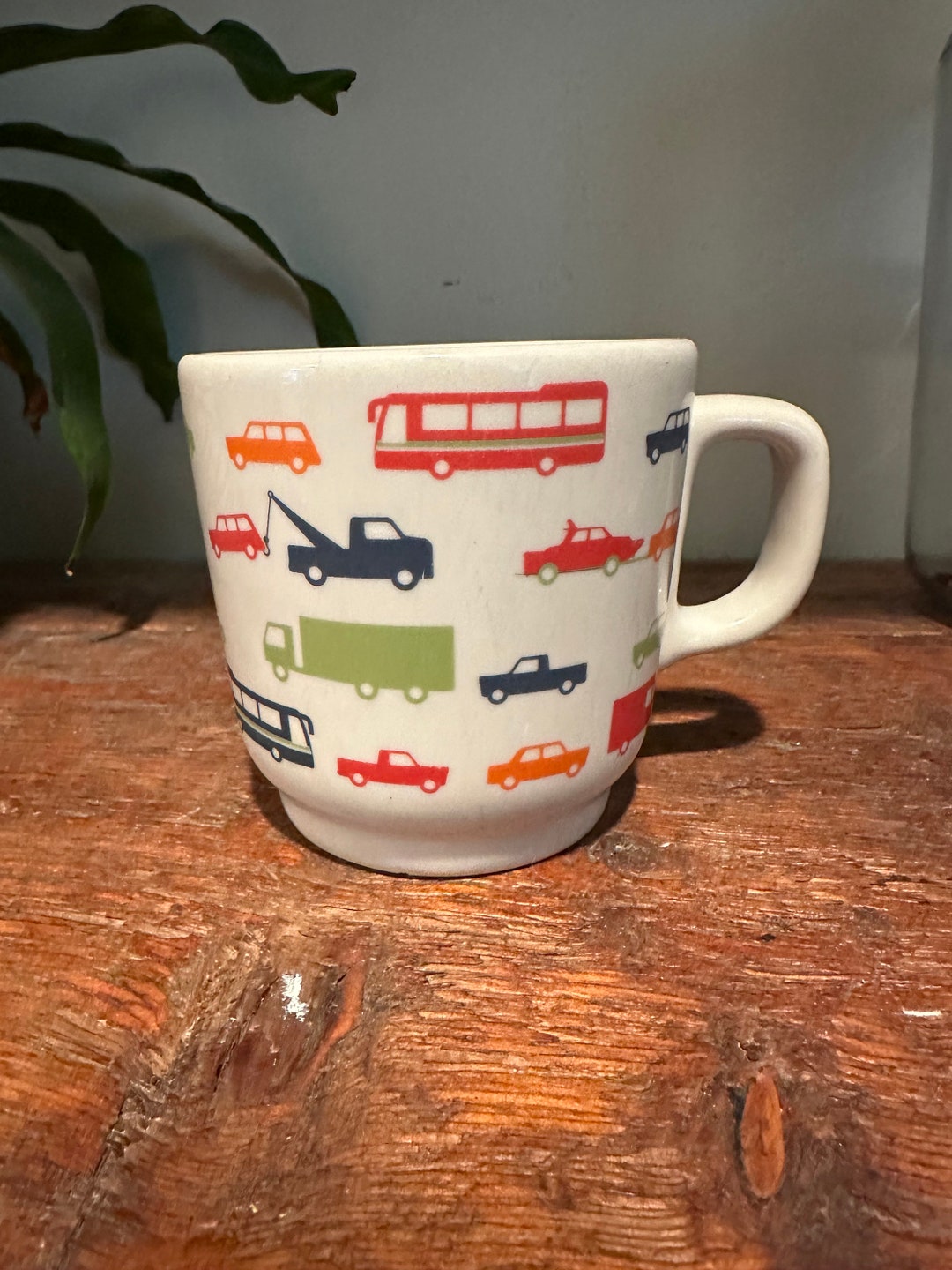 FISHS EDDY Transportation Car Bus Truck Vintage Coffee Mug - Etsy