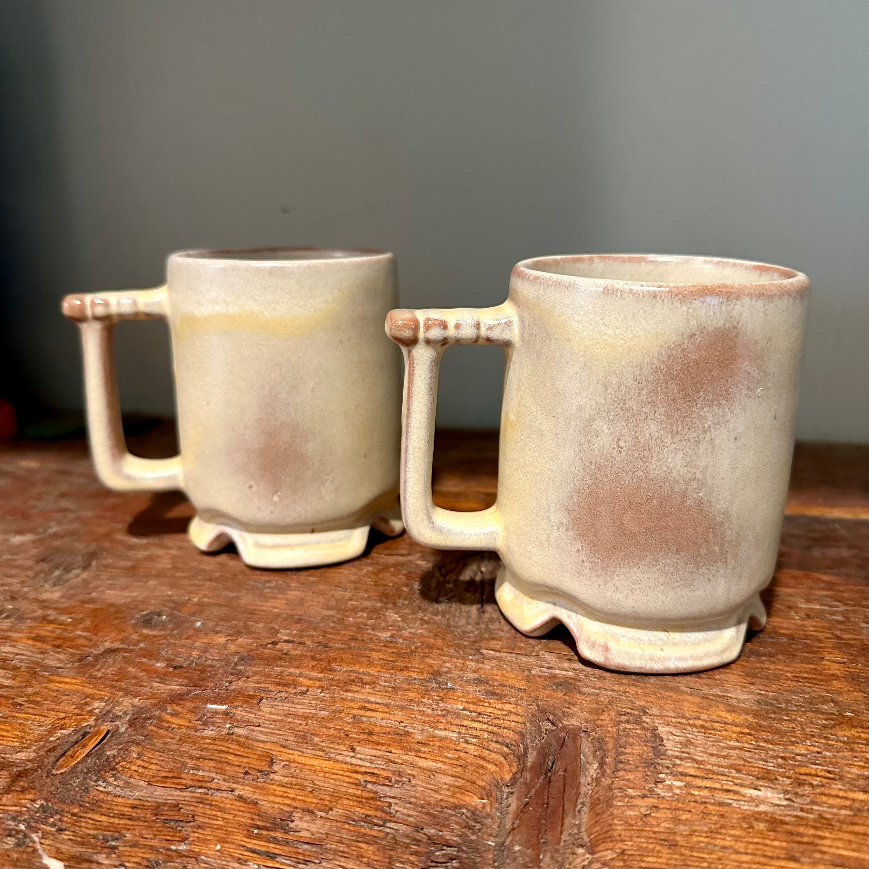 Vintage C1 Frankoma Roadrunner Pottery Coffee Mugs - Etsy