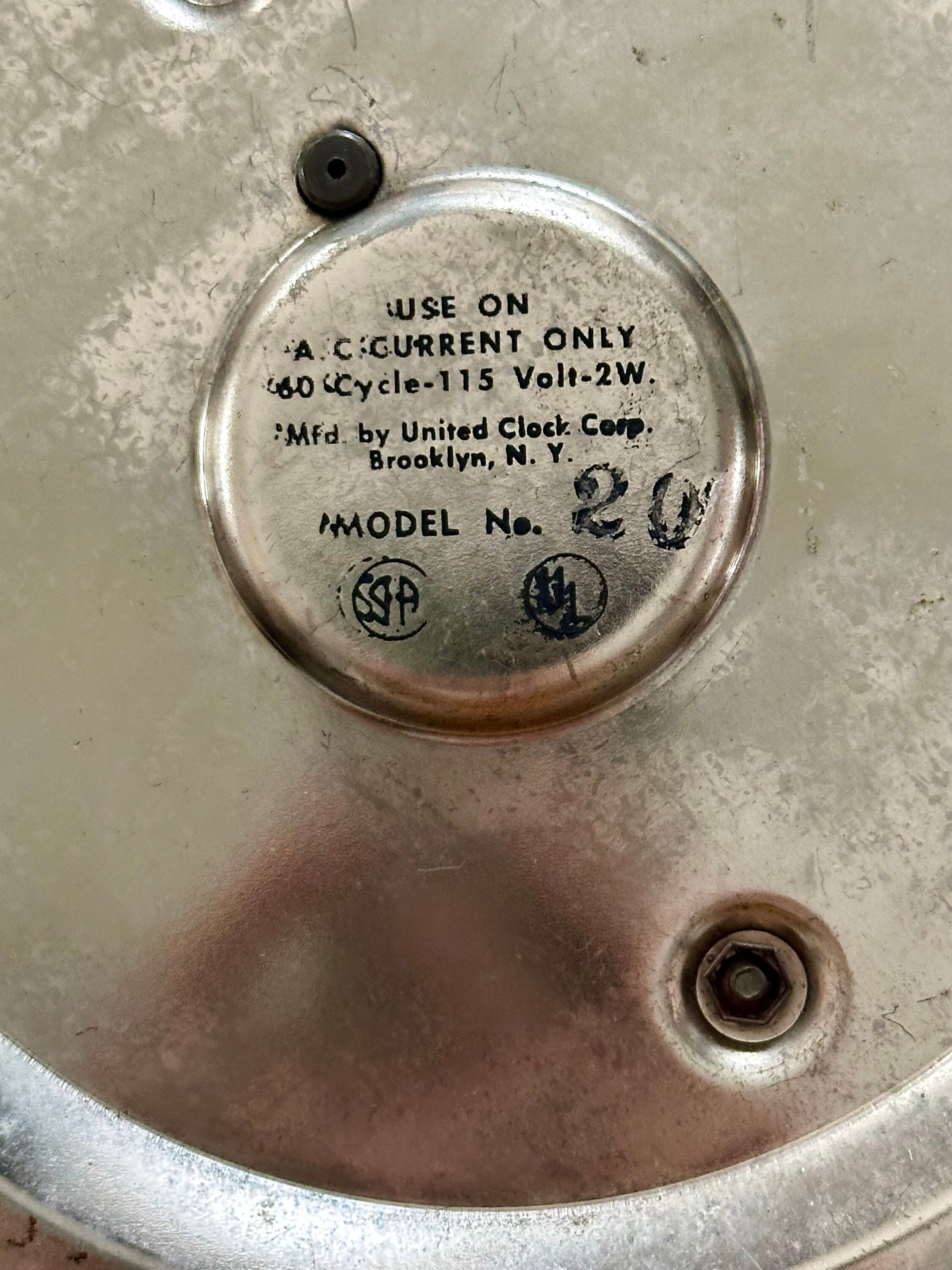 Vintage United Clock Corporation Model No. 20 Sunburst Clock-mcm ...