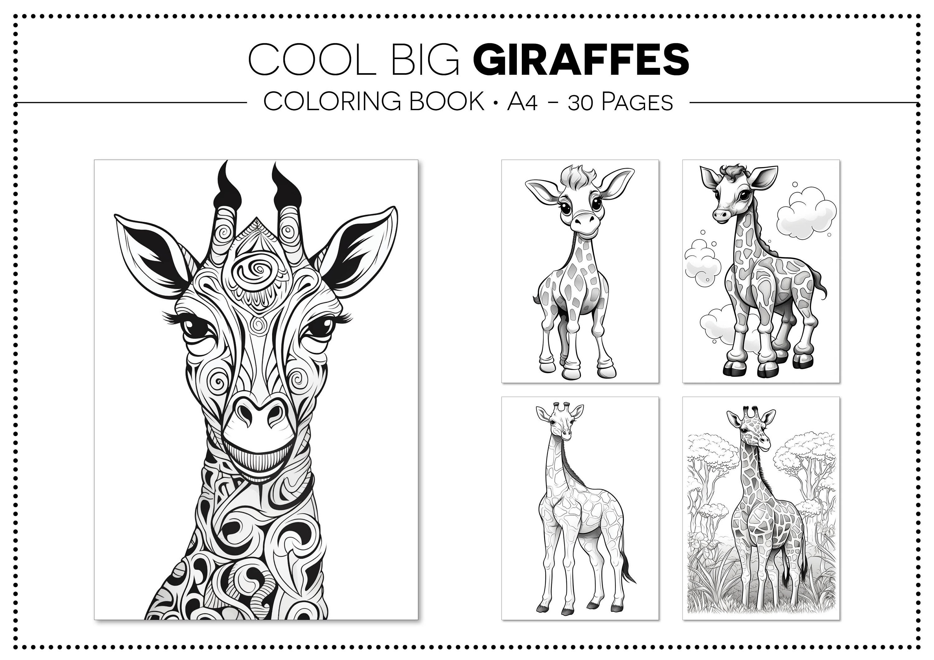 30 Cool Big Giraffes Coloring Pages, Coloring Book, Kids Coloring ...