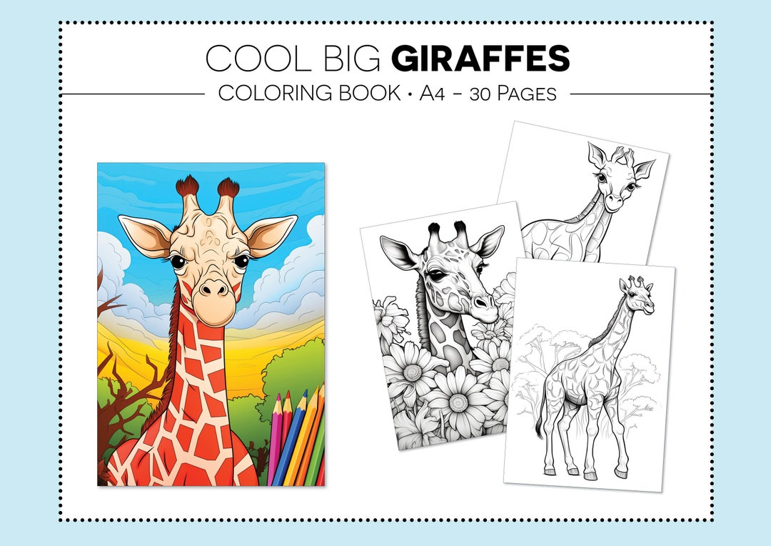30 Cool Big Giraffes Coloring Pages, Coloring Book, Kids Coloring ...