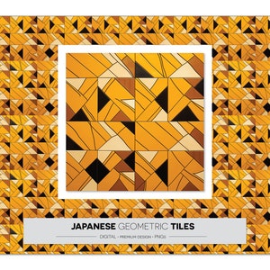 Japanese Geometric Colors Tiles, SEAMLESS JAPANESE Pattern, Japanese ...