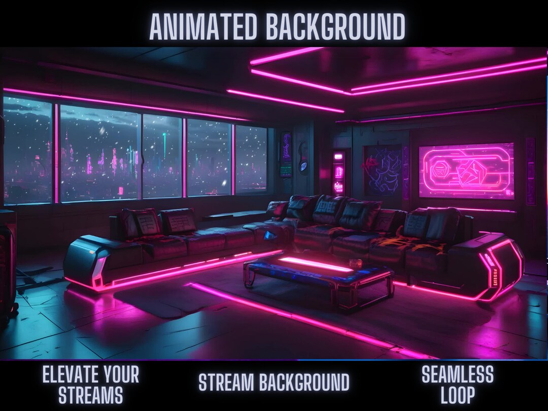 Neon-infused Gamer's Paradise Background | Cyberpunk Aesthetics | Great ...