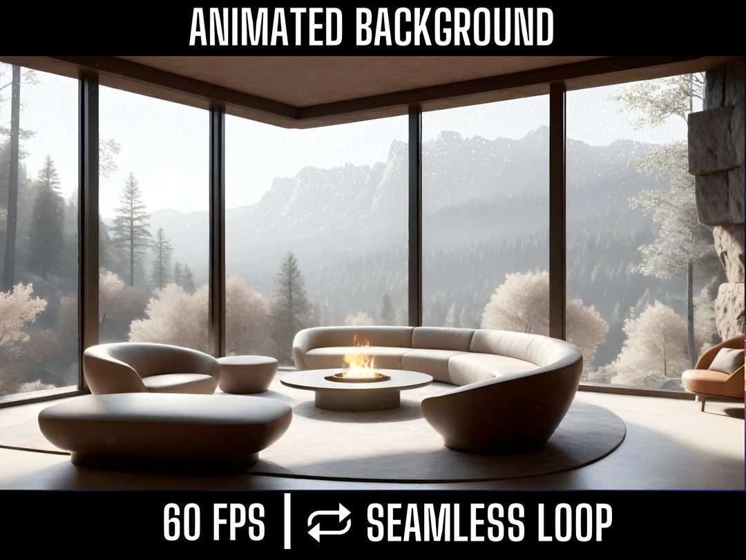 Animated Background: Serene Mountain Retreat - Modern Elegance Meets ...