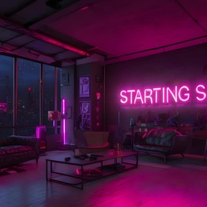 Starting Soon Screen Animated Background - Neon Glow Lounge: Inviting ...