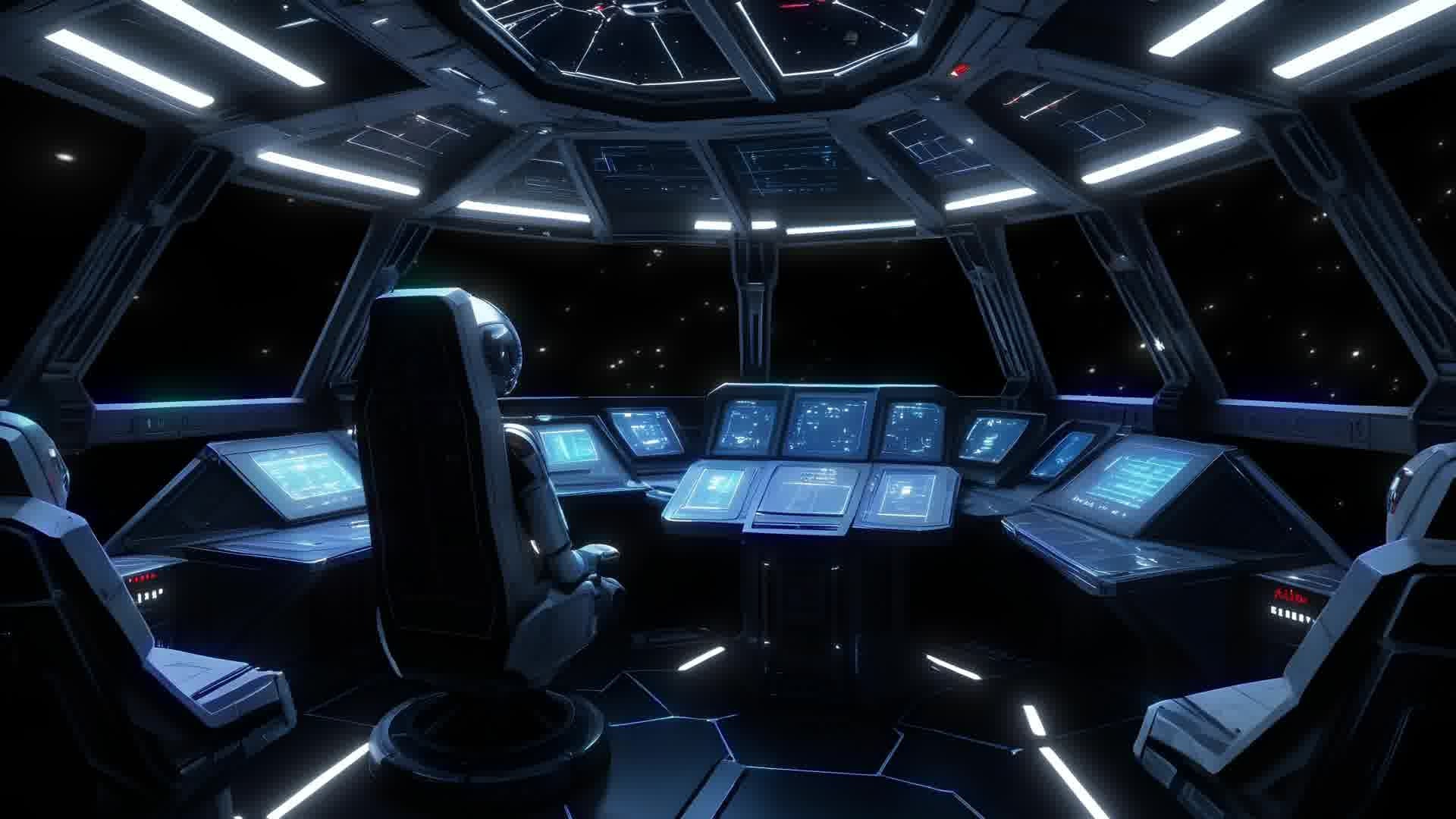 Star Wars Animated Background: Galactic Fleet Command Center Overseeing ...