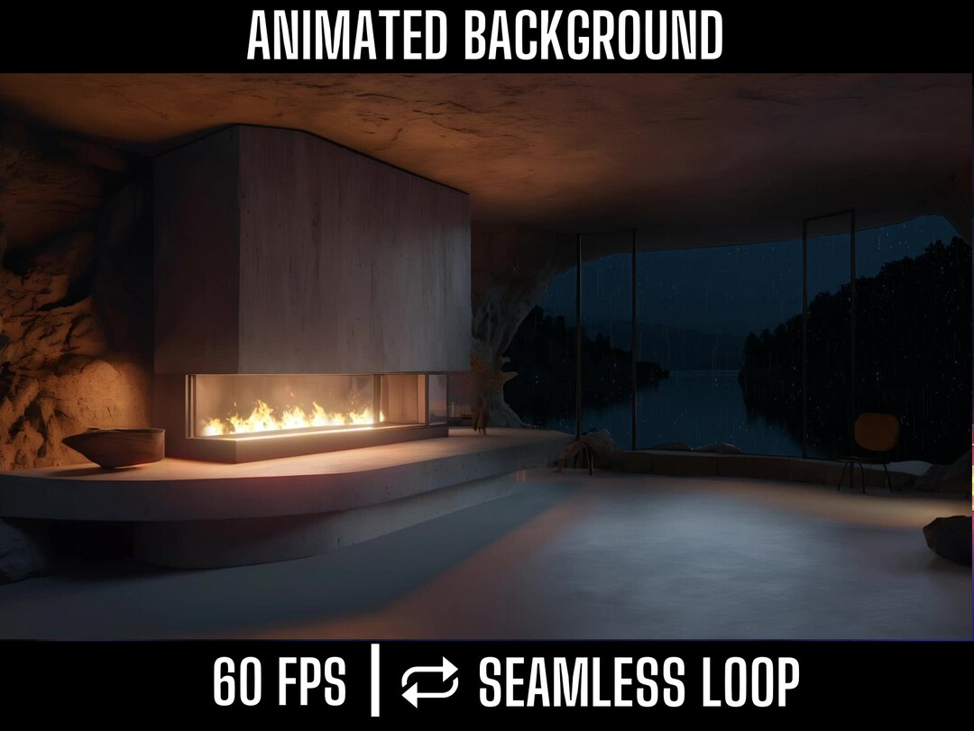 Animated Background - Enchanting Lakeside Cave Dwelling With ...
