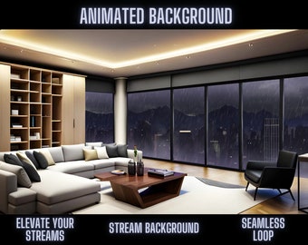 Animated Background for Twitch, Vtuber Background Animated, Lofi Stream ...