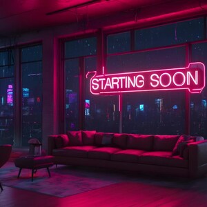 Starting Soon Screen Animated Background - Urban Oasis: Relaxing Neon ...