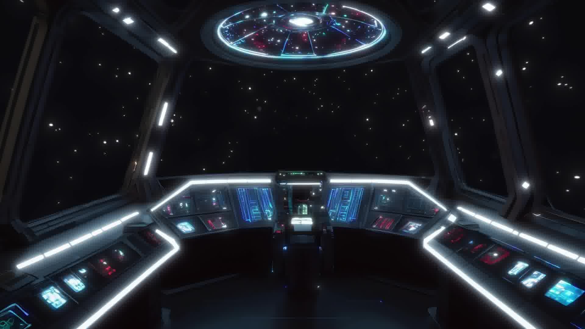 Star Wars Animated Background: Hyperspace Navigation Chamber With Stellar Cartography and ...