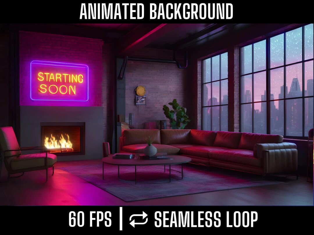 Starting Soon Screen Animated Background - Futuristic Hearth: Blend of ...