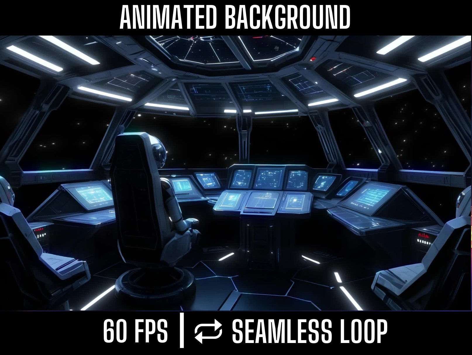 Star Wars Animated Background: Galactic Fleet Command Center Overseeing ...