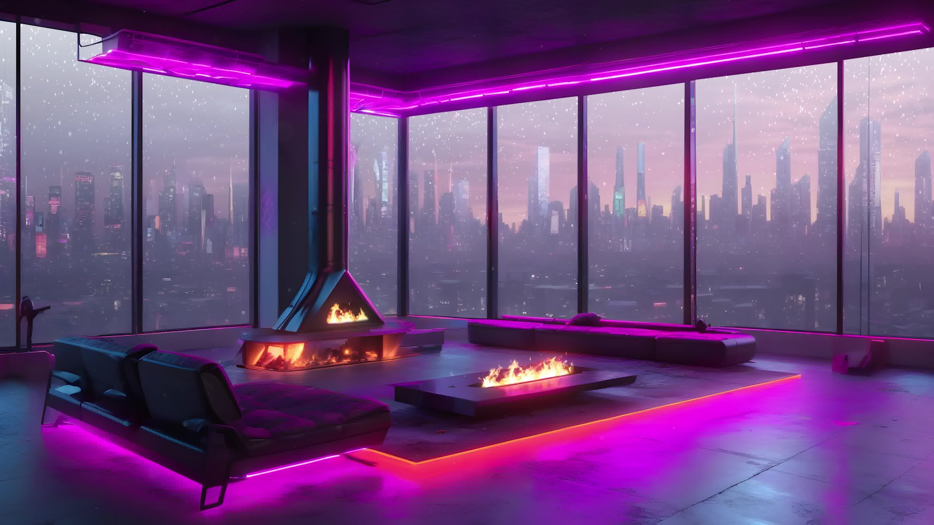 Digital Utopia Animated Background | Futuristic Loft With Sleek Design ...