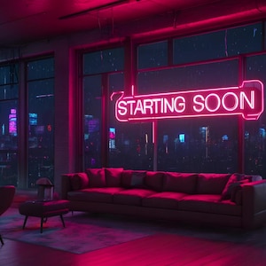 Starting Soon Screen Animated Background - Urban Oasis: Relaxing Neon ...