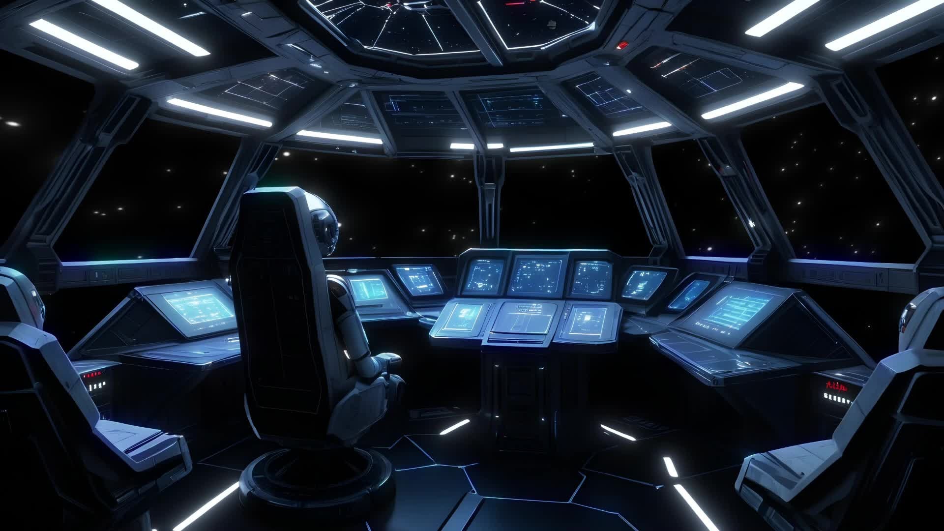 Star Wars Animated Background: Galactic Fleet Command Center Overseeing ...