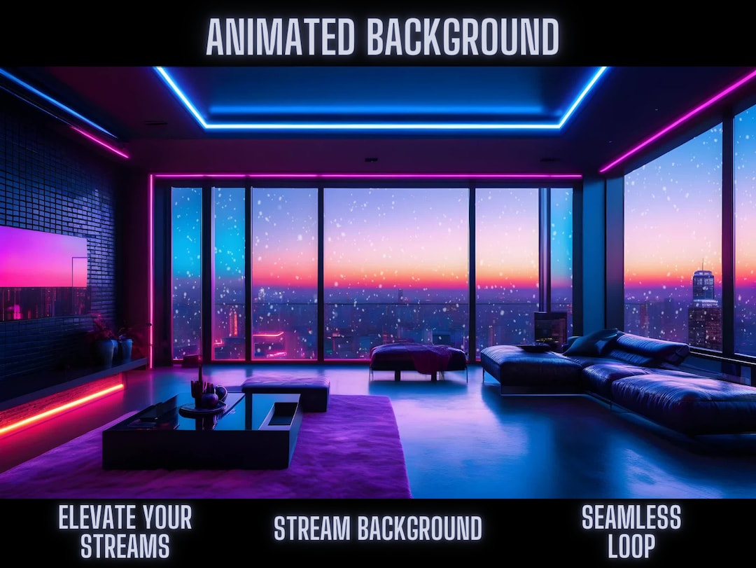 Cyberpunk Animated Background | Neon Cityscape & Futuristic Urban View ...