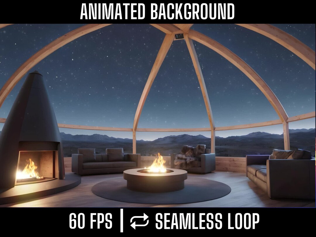 Alpine Elegance Amidst the Stars Luxurious Mountain Lodge Animated ...