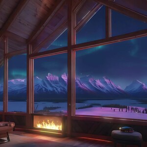 Alpine Serenity Animated Background - Cozy Mountain Retreat With ...