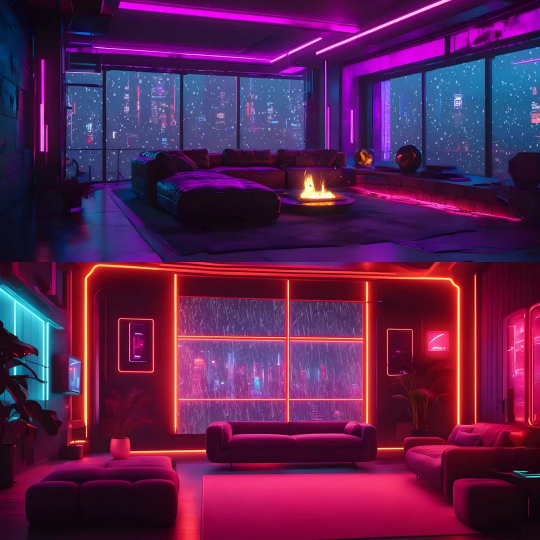 Ultimate Cyberpunk Animation Mega Bundle Set of 16 Vibrant Neon Living ...