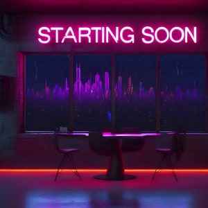 Starting Soon Screen Animated Background - Neon Retreat: A Cozy ...