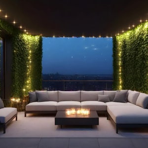 Animated Background: Enchanted Rooftop Retreat - Luminous Evening ...