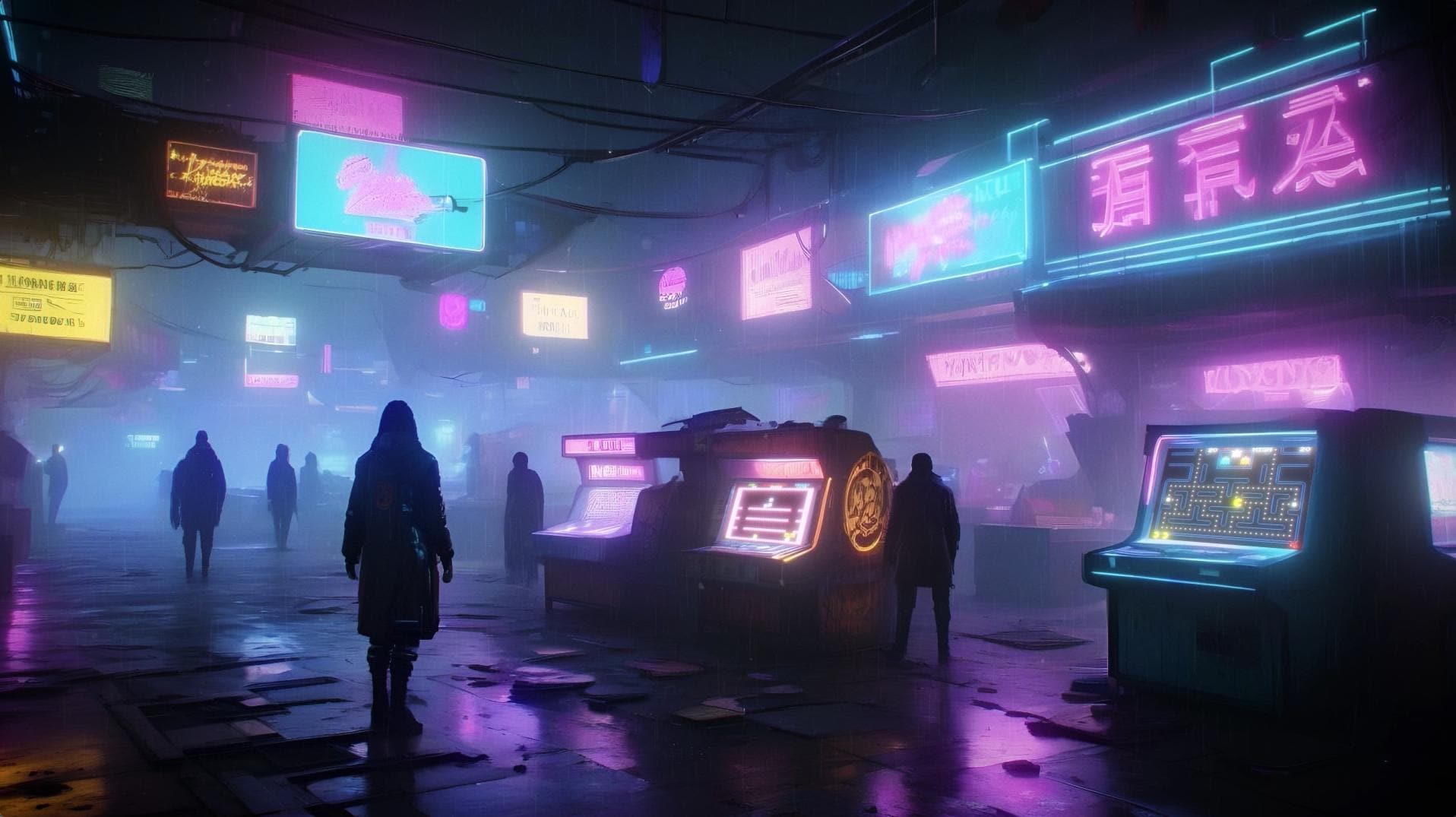 Cyberpunk Neon City Animated Background | Futuristic Rainy Street Video ...