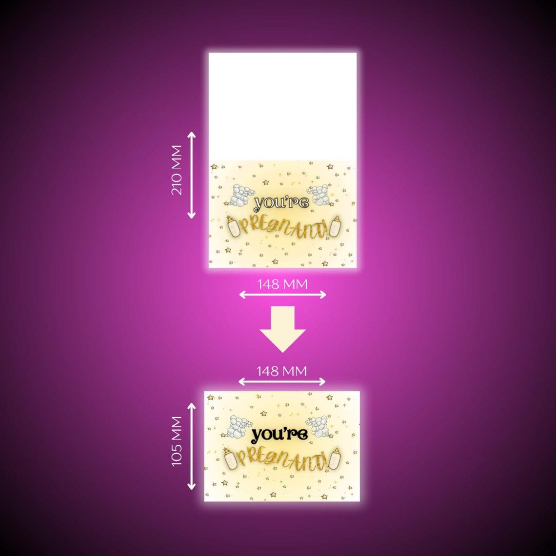 You're Pregnant Card || Cute Maternity Leave Cards, Printable Maternity ...