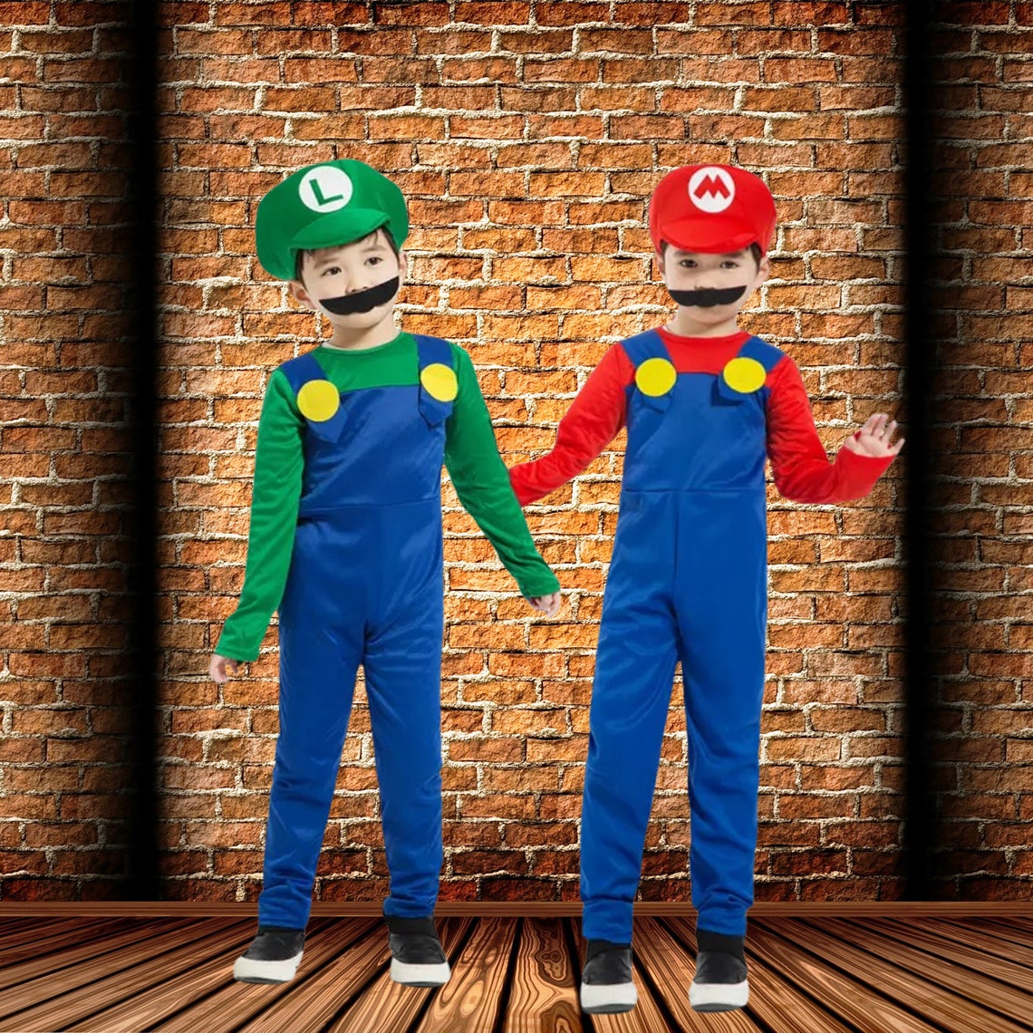 Mario and Luigi Costume for Kids, Mario Costume for Kids, Mario Costume ...