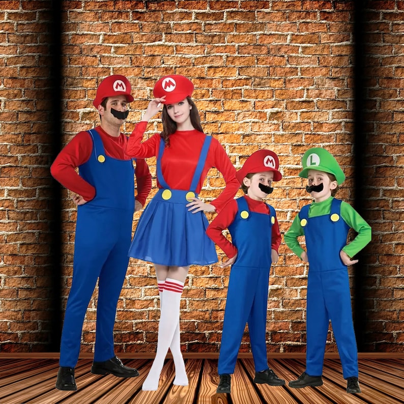 Mario and Luigi Costume for Kids, Mario Costume for Kids, Mario Costume ...