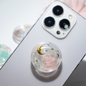 Space Moon and Stars Phone Grip Holder, Cute Resin Phone Holder ...