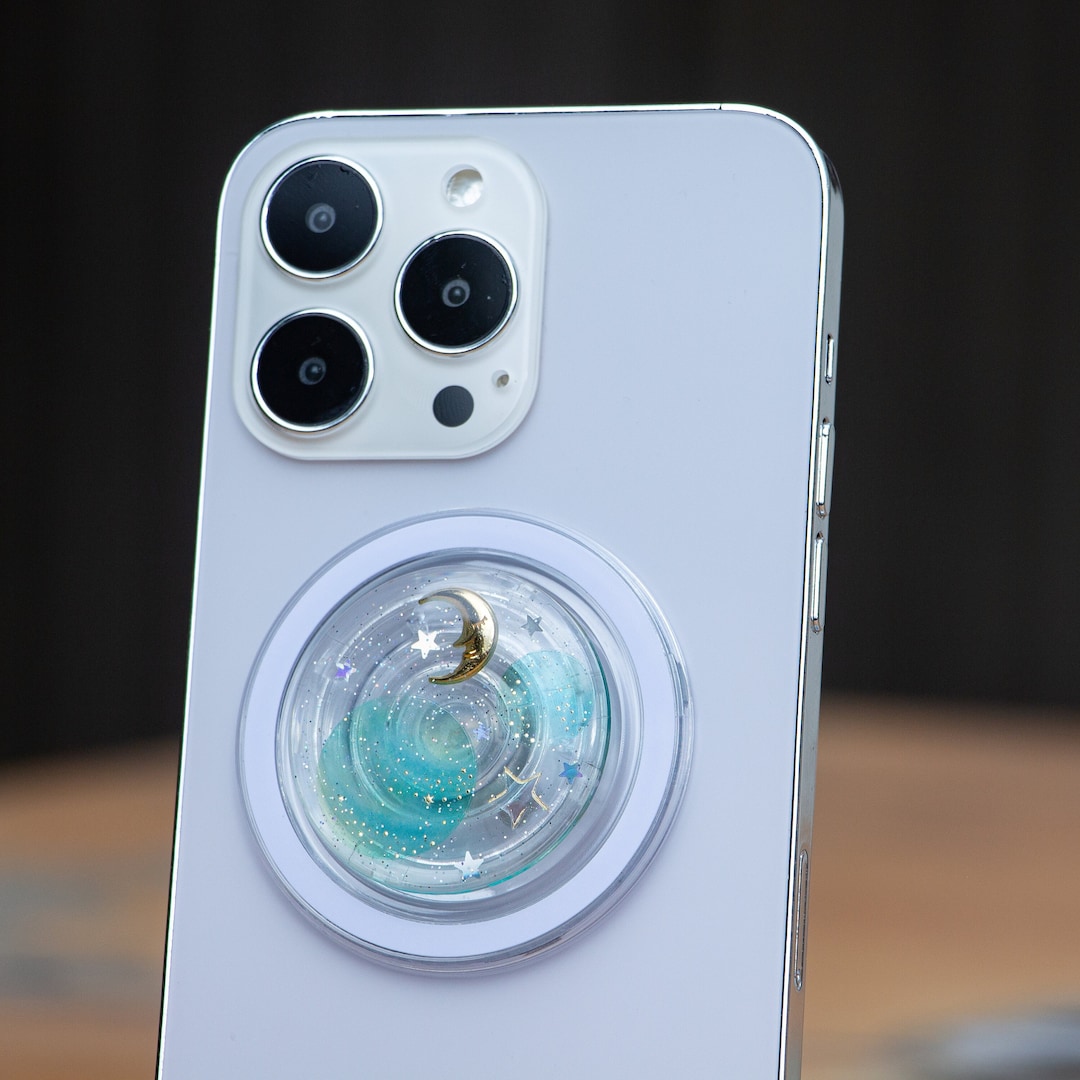 Magsafe Phone Grip, Space Moon Stars Phone Grip Holder, Cute Resin ...