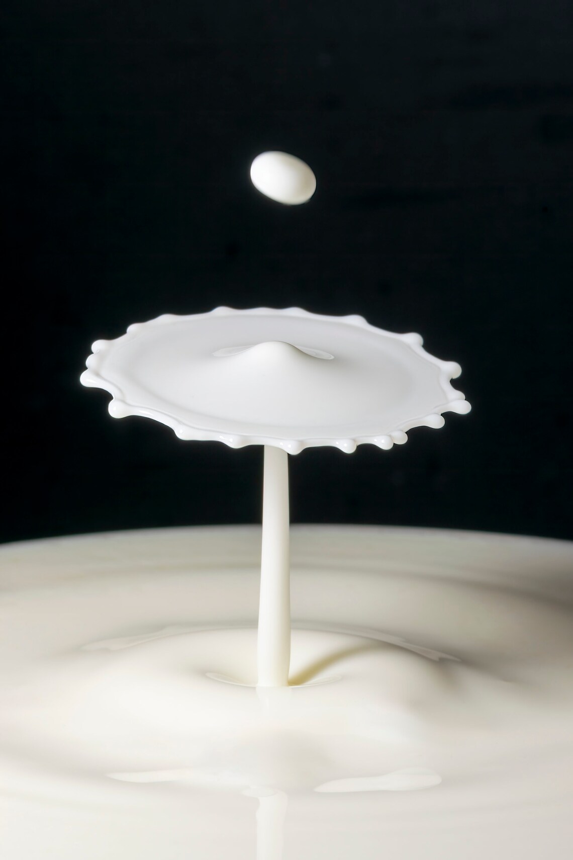 Milk Drop Splash With Second Droplet, Digital Download, Abstract Art ...