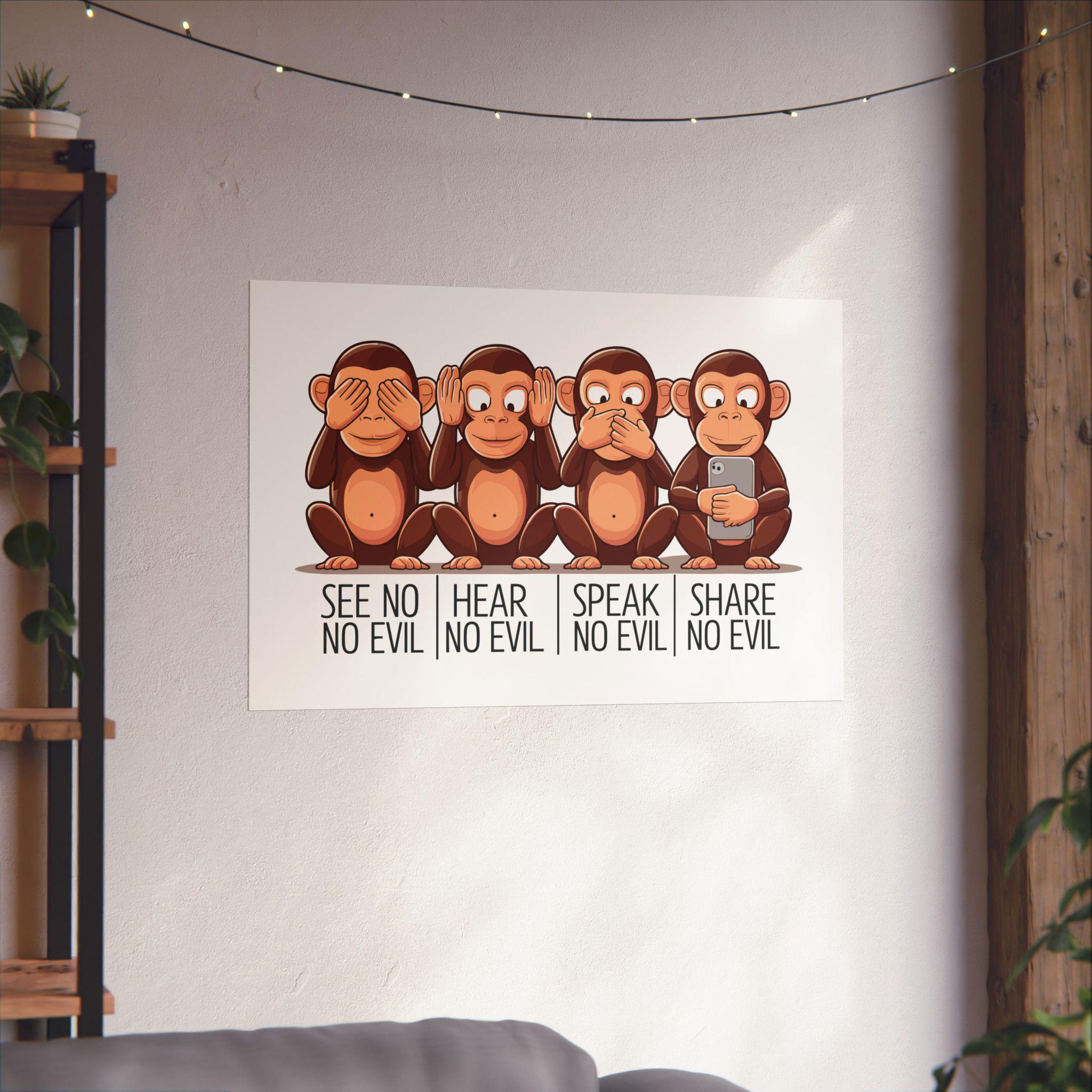 Four Wise Monkeys: A Modern Twist, Three Wise Monkeys Proverb, Life ...