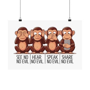 Four Wise Monkeys: A Modern Twist, Three Wise Monkeys Proverb, Life Lessons, Socially Mindful ...