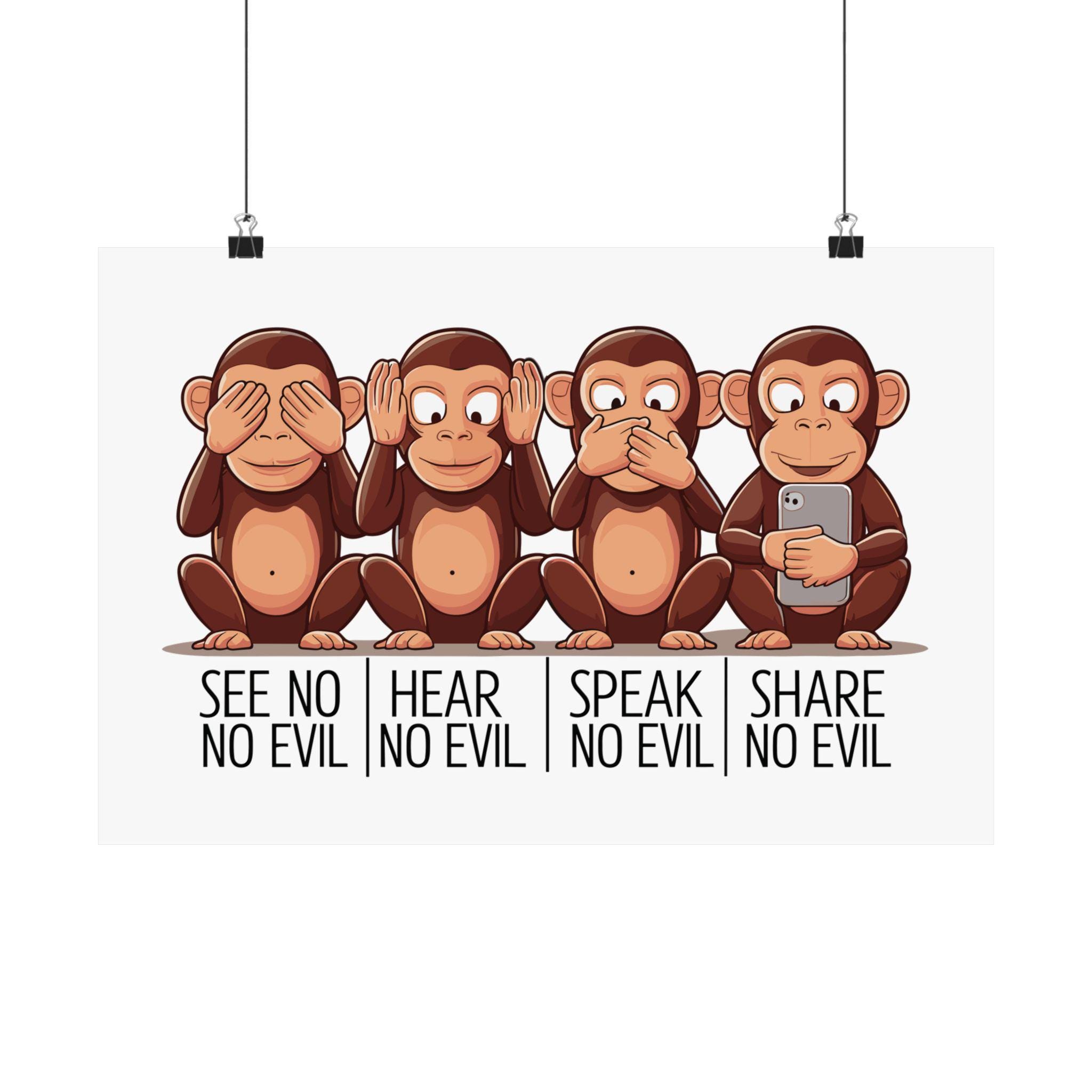 Four Wise Monkeys: A Modern Twist, Three Wise Monkeys Proverb, Life ...