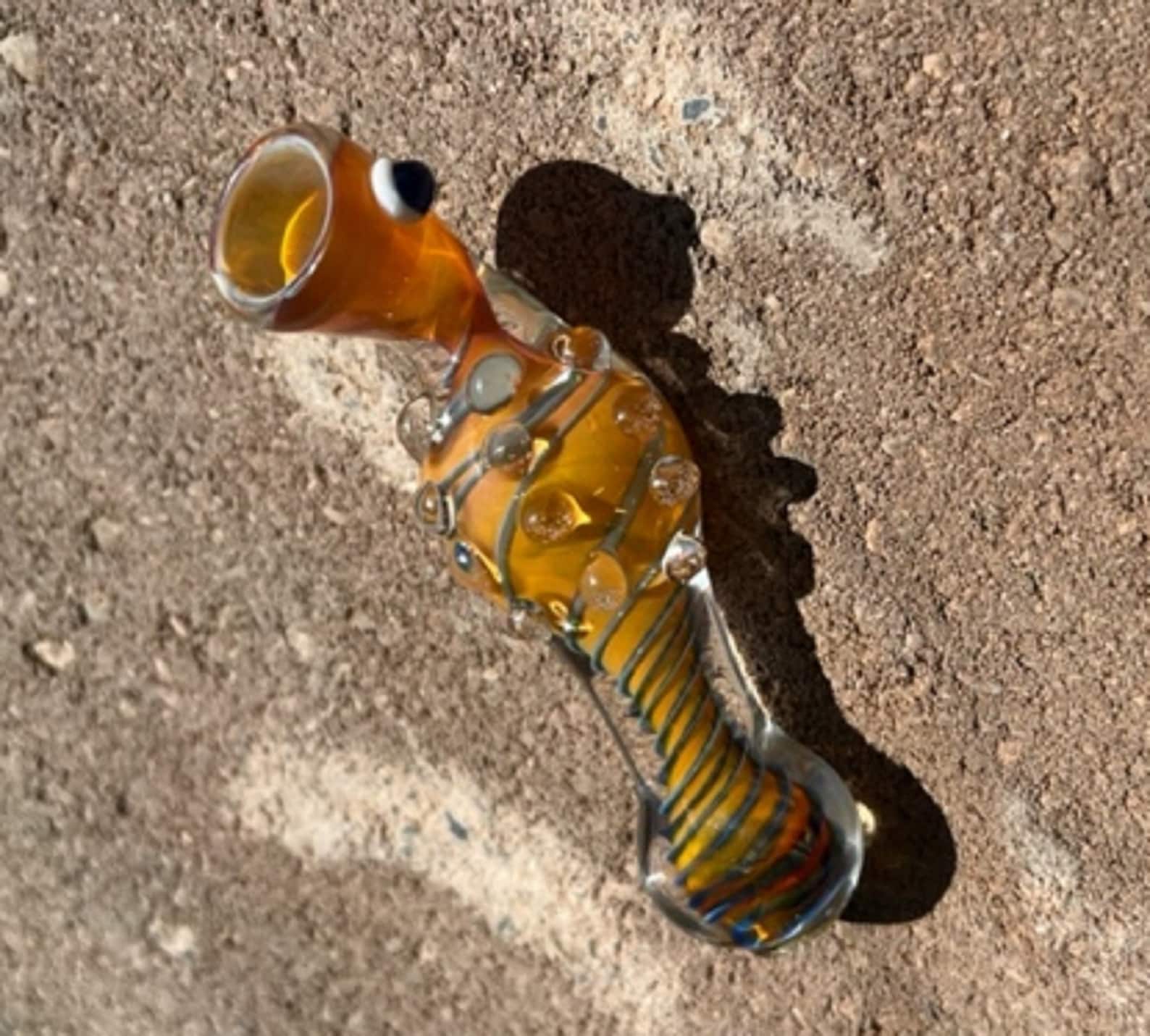 Chillum Glass Pipe Hand-blown, Color Changing Fume Chillum Glass Pipes ...