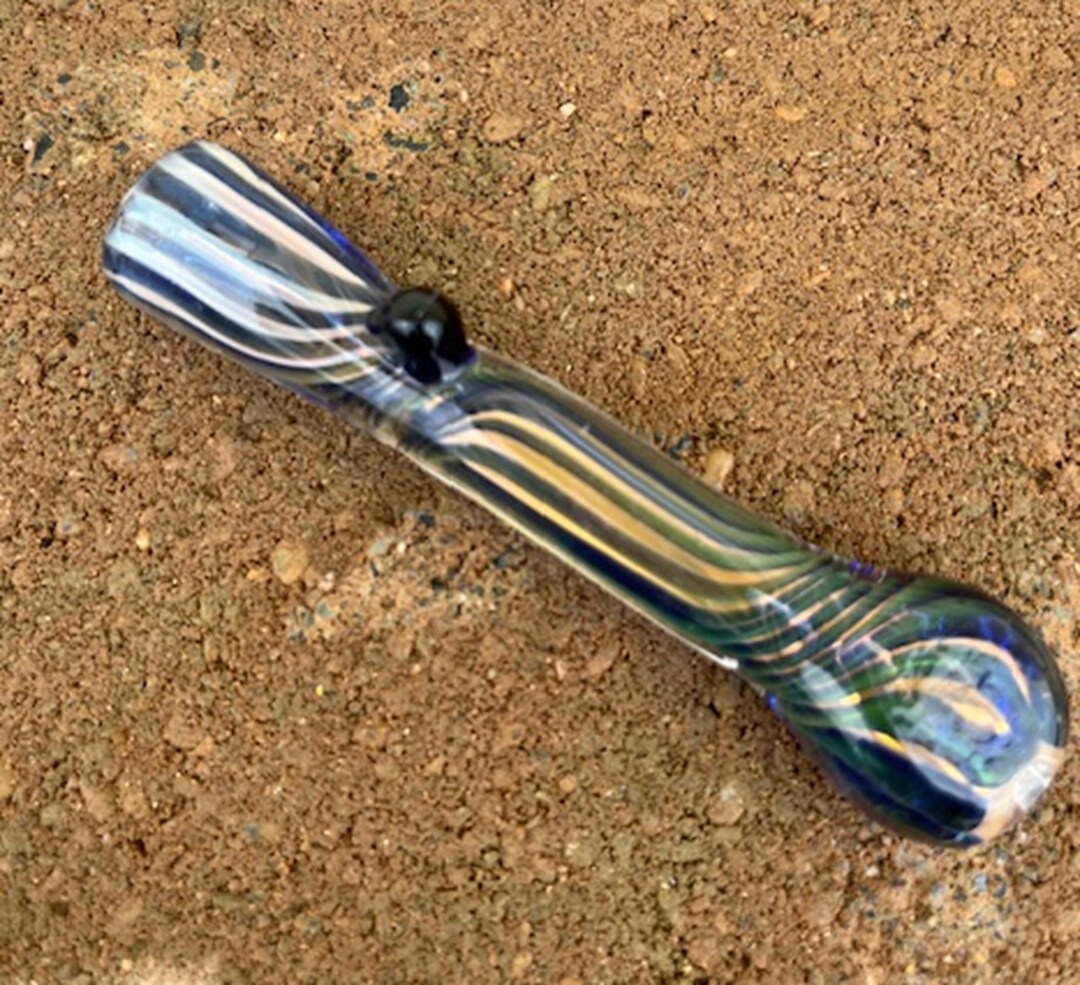 Chillum Glass Pipe Hand-blown, Color Changing Fume Chillum Glass Pipes ...