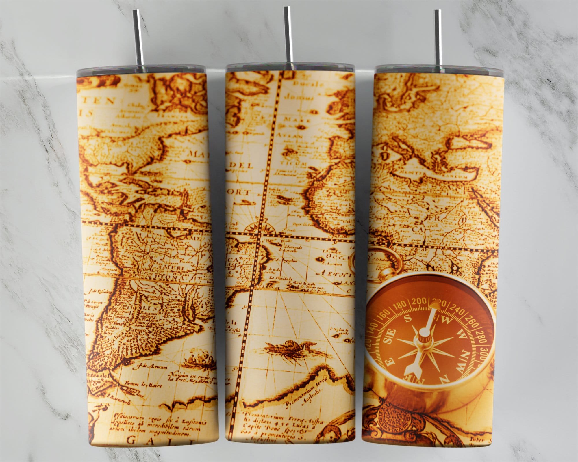 World Map Tumbler Design, 20 Oz Skinny Tumbler Design, Sublimation ...