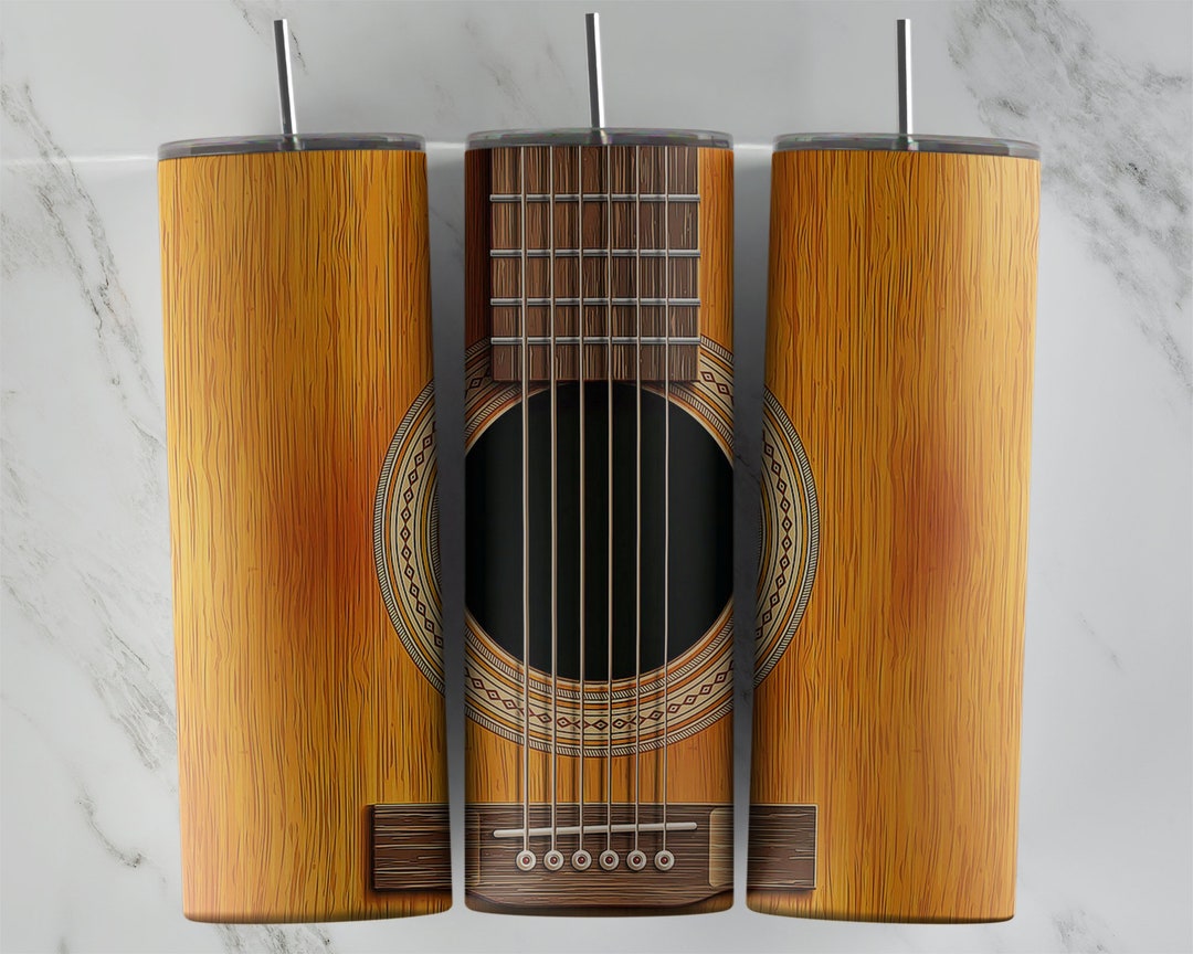 Guitar Tumbler Design, 20 Oz Skinny Tumbler Design, Sublimation Image ...