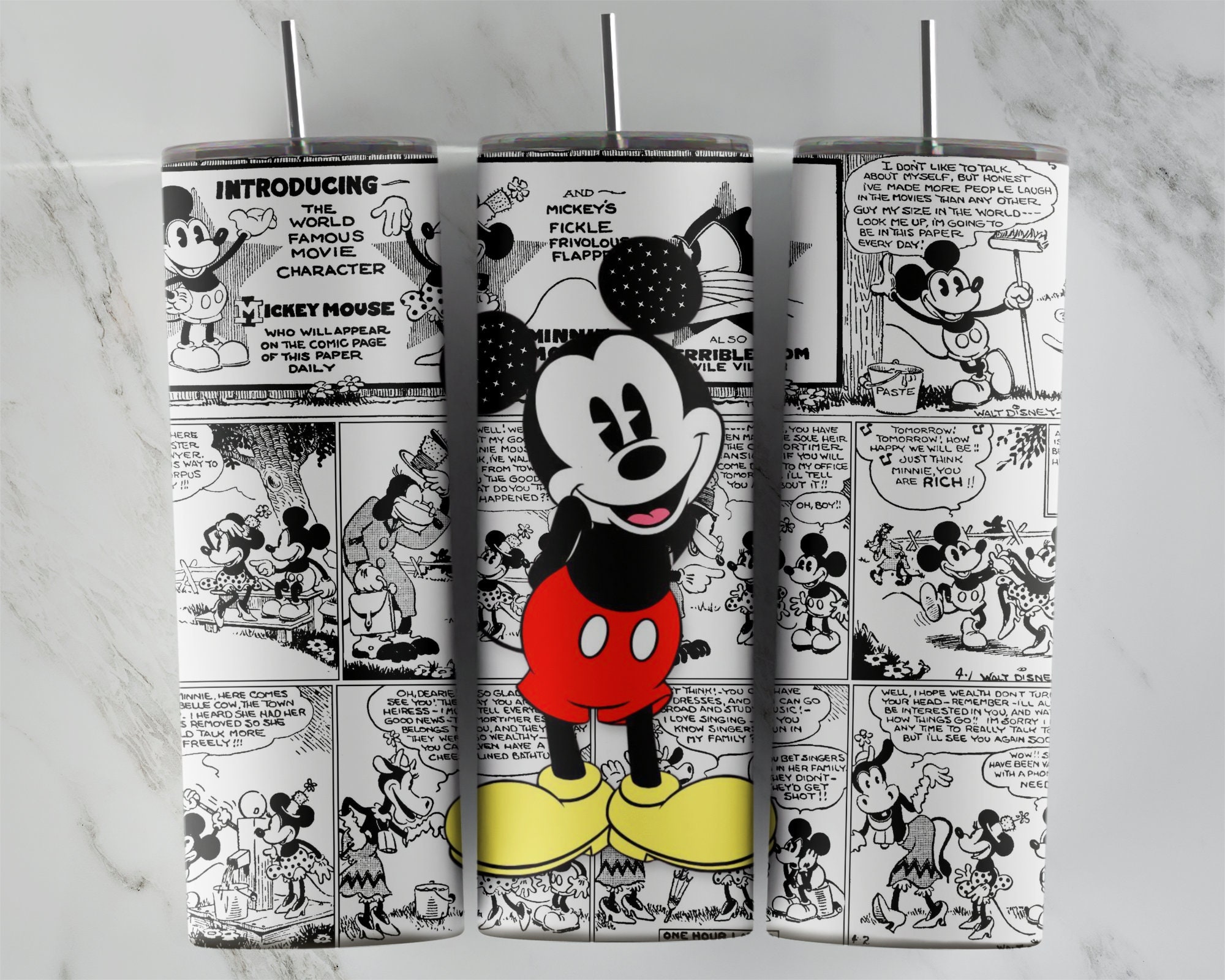 Mickey Mouse Tumbler Design, 20 Oz Skinny Tumbler Design, Sublimation ...