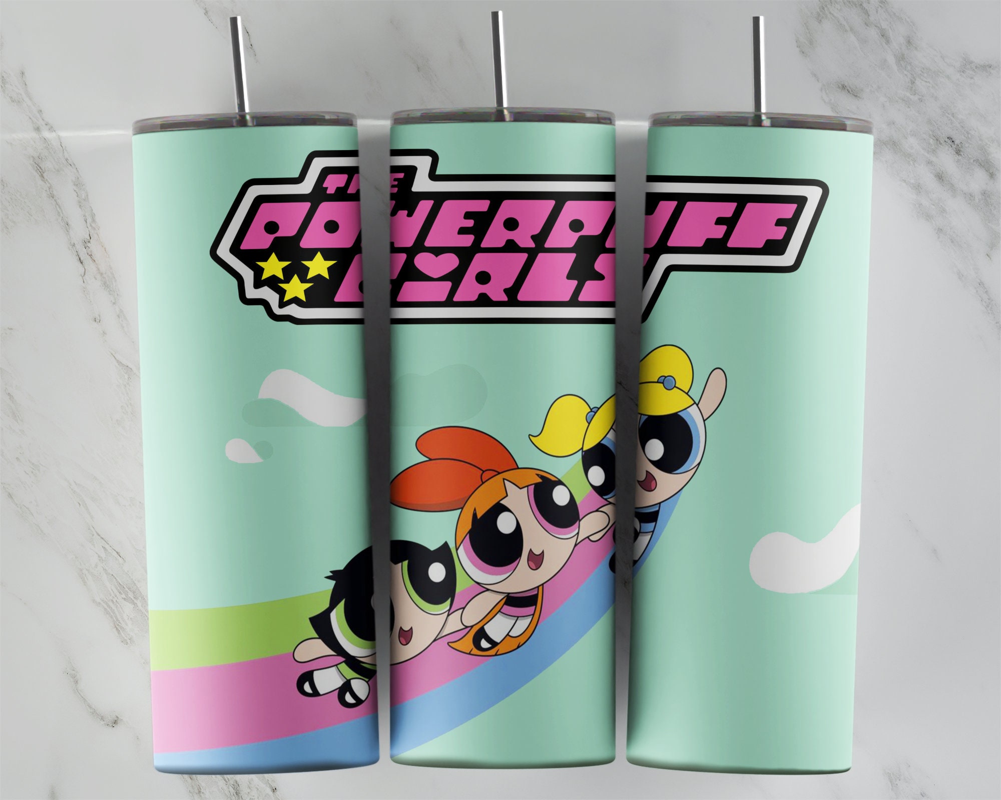 Powerpuff Girls Tumbler Design, 20 Oz Skinny Tumbler Design ...