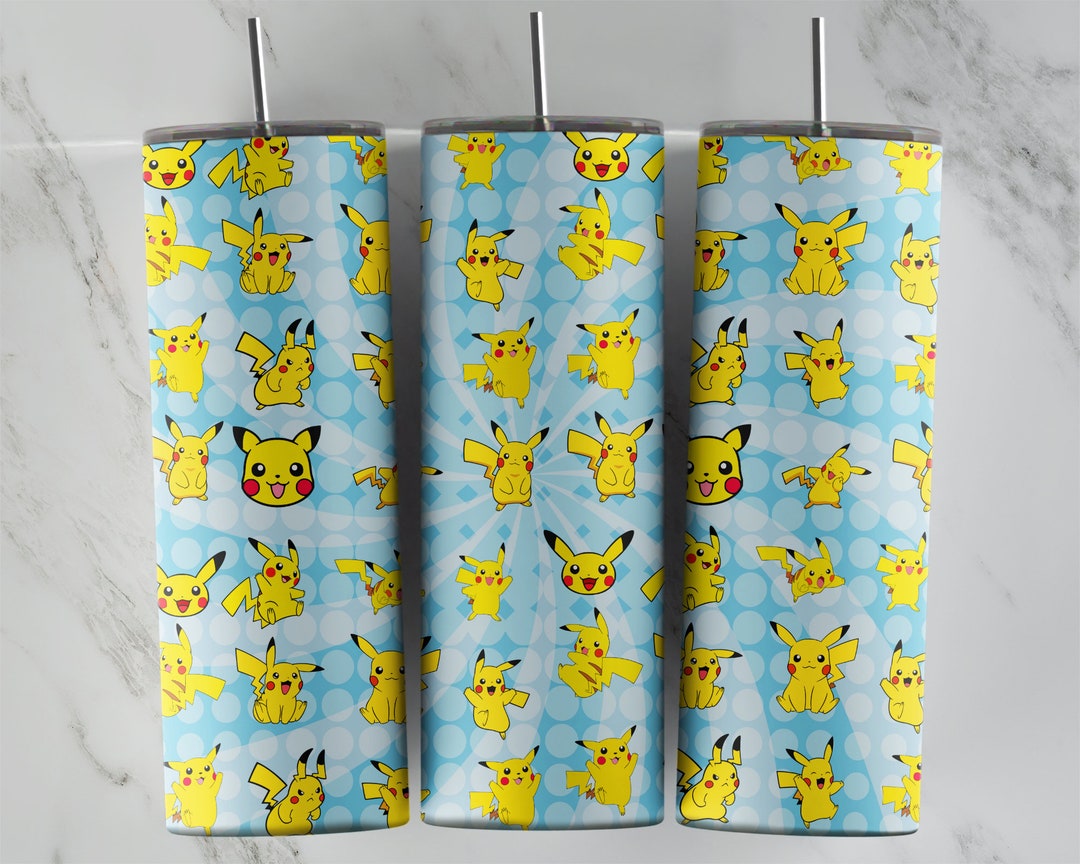 Pikachu Tumbler Design, 20 Oz Skinny Tumbler Design, Sublimation Image ...