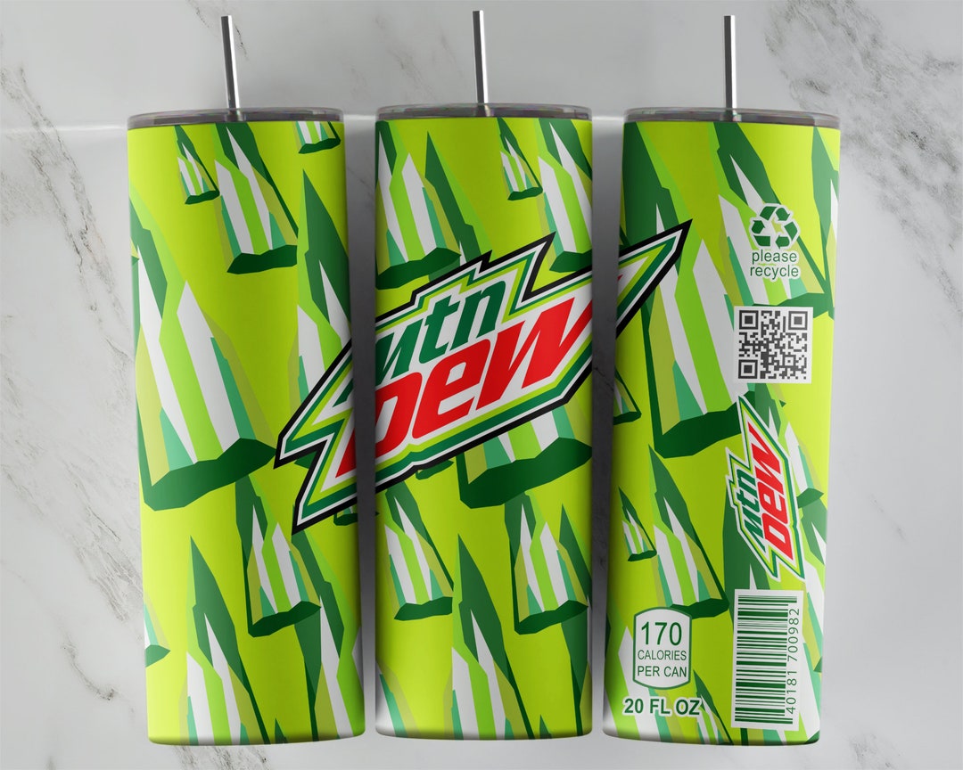 Mountain Dew Tumbler Design, 20 Oz Skinny Tumbler Design, Sublimation ...
