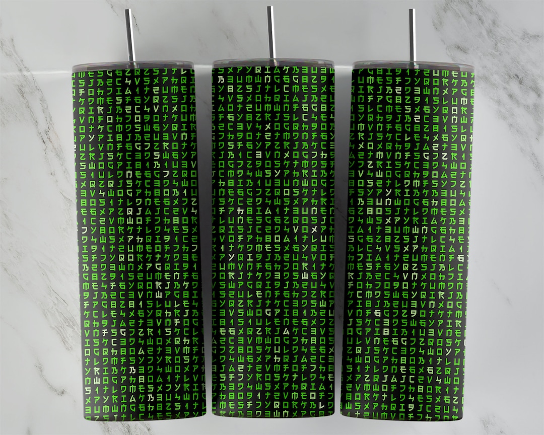 Matrix Tumbler Design, 20 Oz Skinny Tumbler Design, Sublimation Image ...