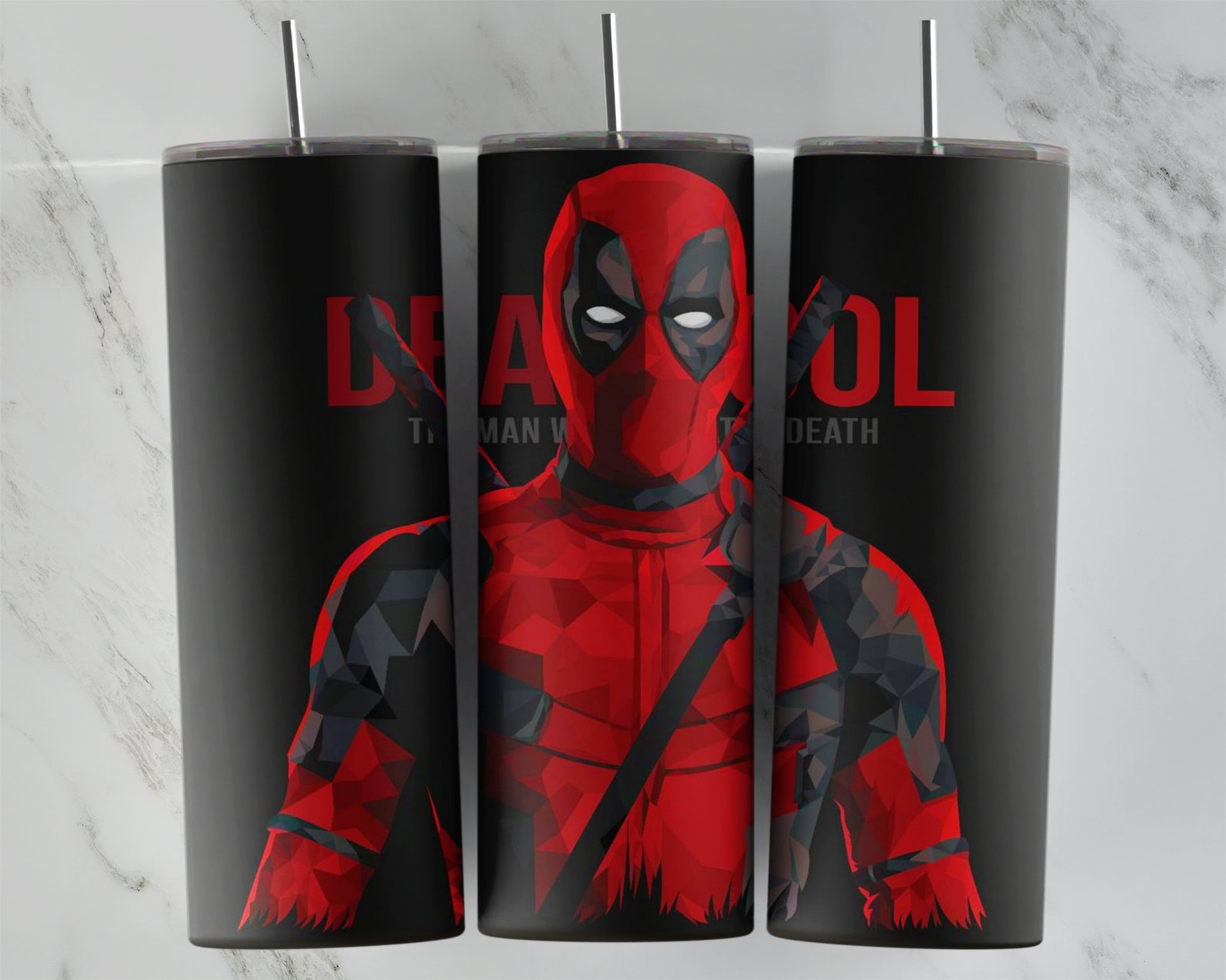 Deadpool Tumbler Design, 20 Oz Skinny Tumbler Design, Sublimation Image ...