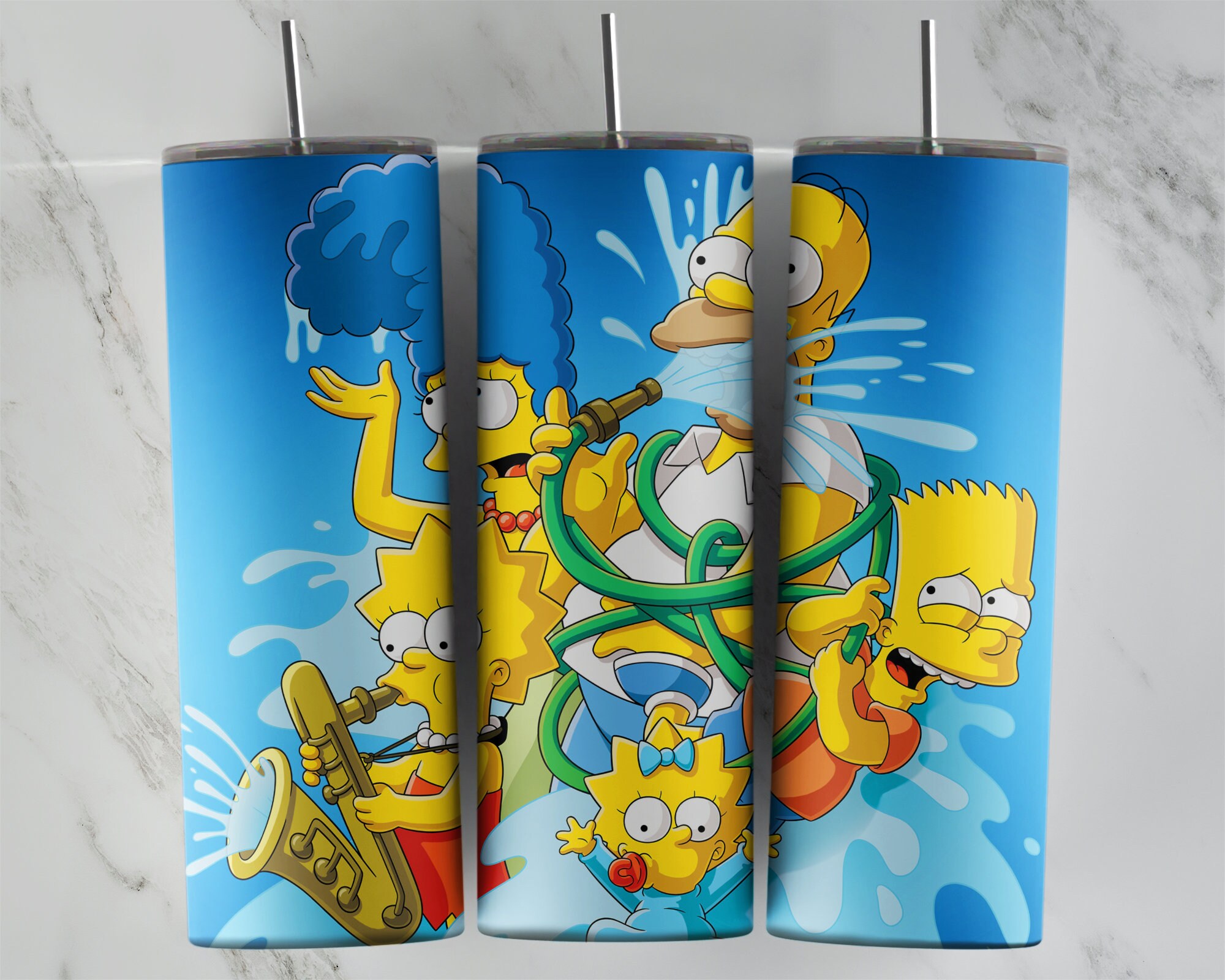 Simpsons Tumbler Design, 20 Oz Skinny Tumbler Design, Sublimation Image ...