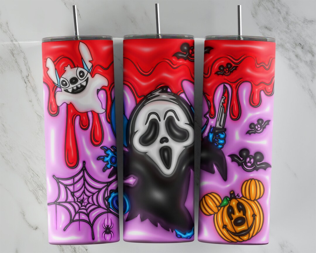 3D Inflated Horror Tumbler Design, 20 Oz Skinny Tumbler Design ...