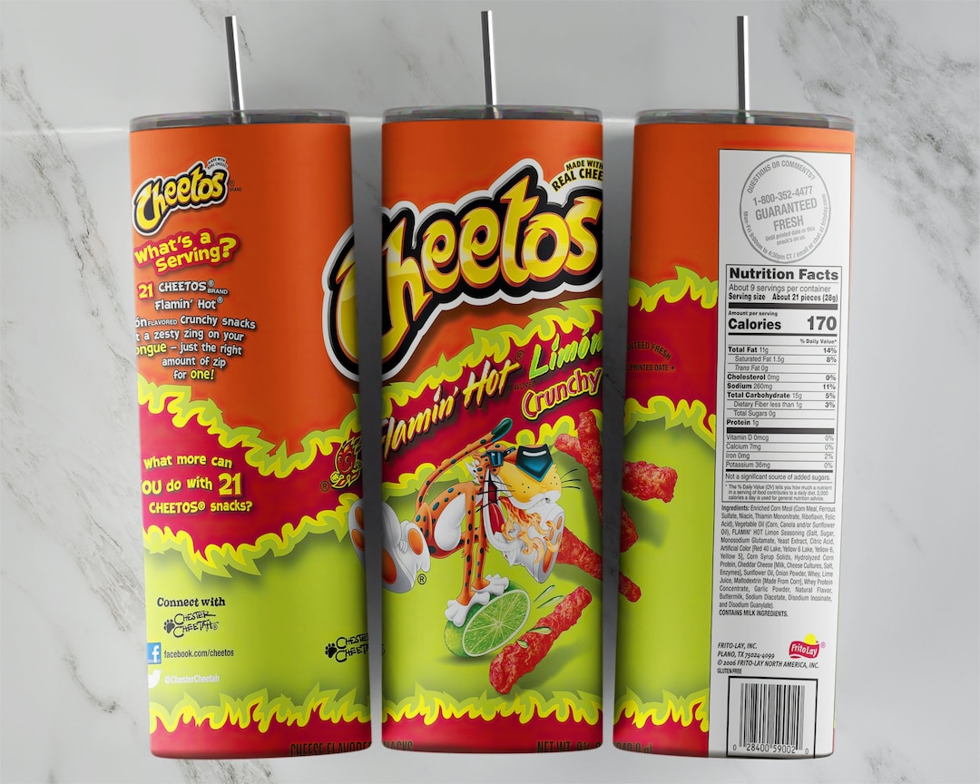 Cheetos Tumbler Design, 20 Oz Skinny Tumbler Design, Sublimation Image ...