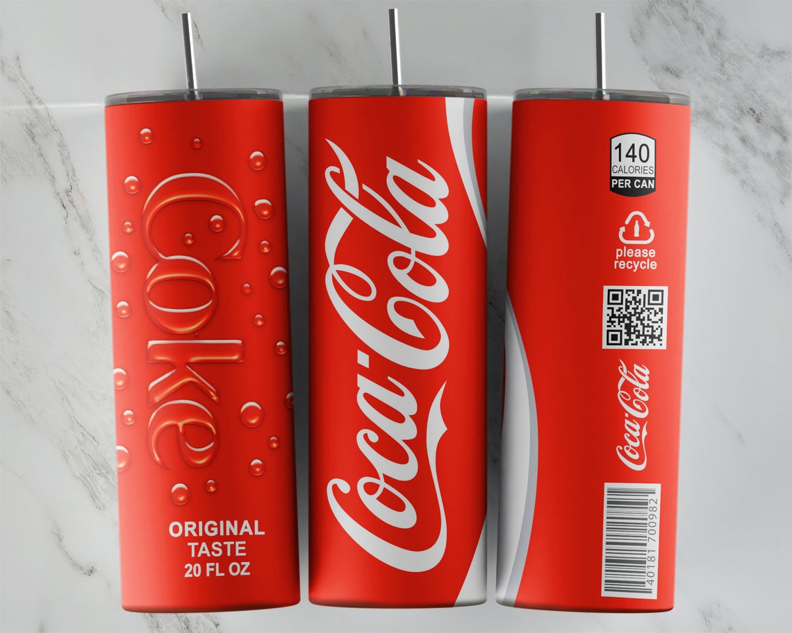 Coca Cola Tumbler Design, 20 Oz Skinny Tumbler Design, Sublimation ...