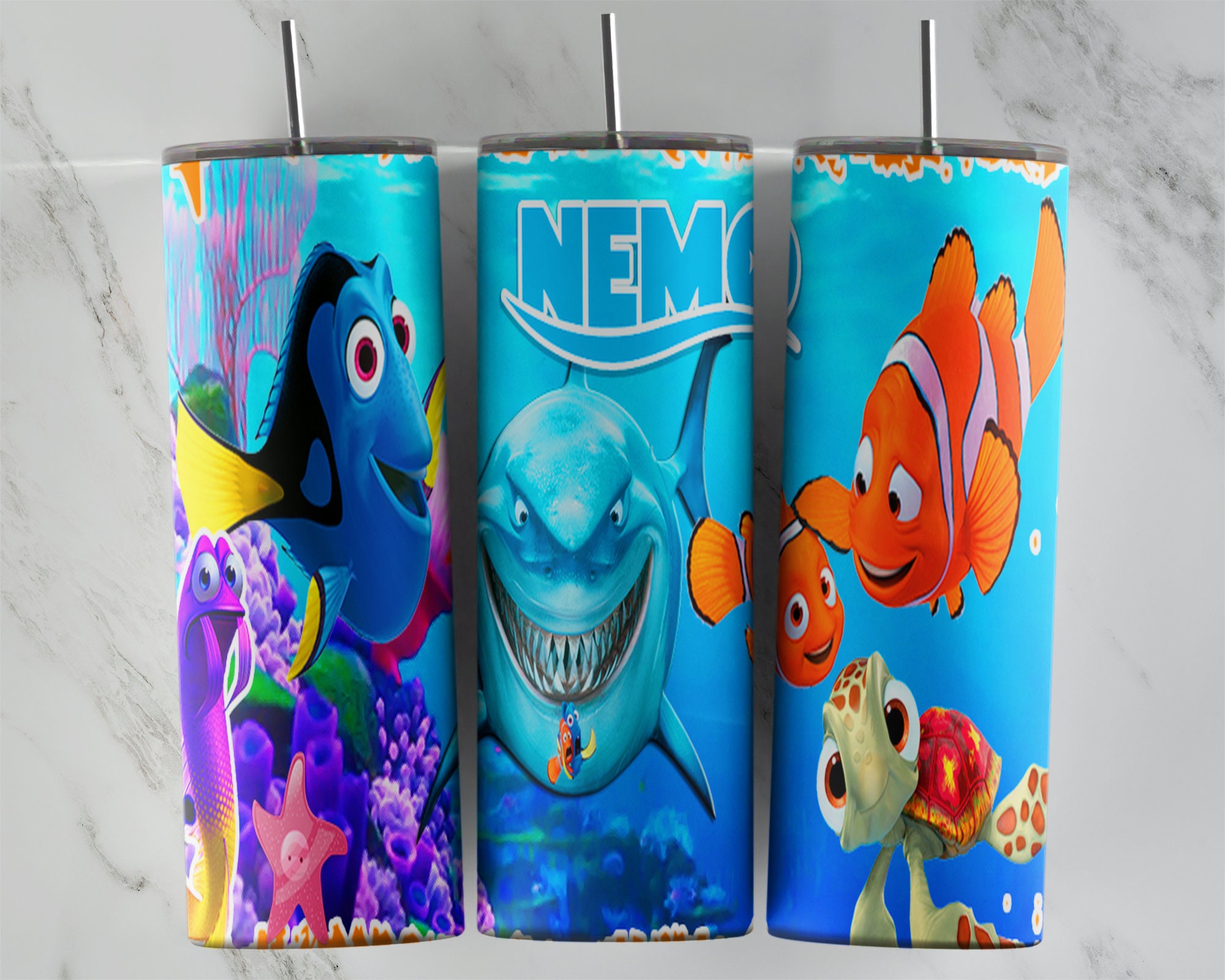 Nemo Tumbler Design, 20 Oz Skinny Tumbler Design, Sublimation Image ...
